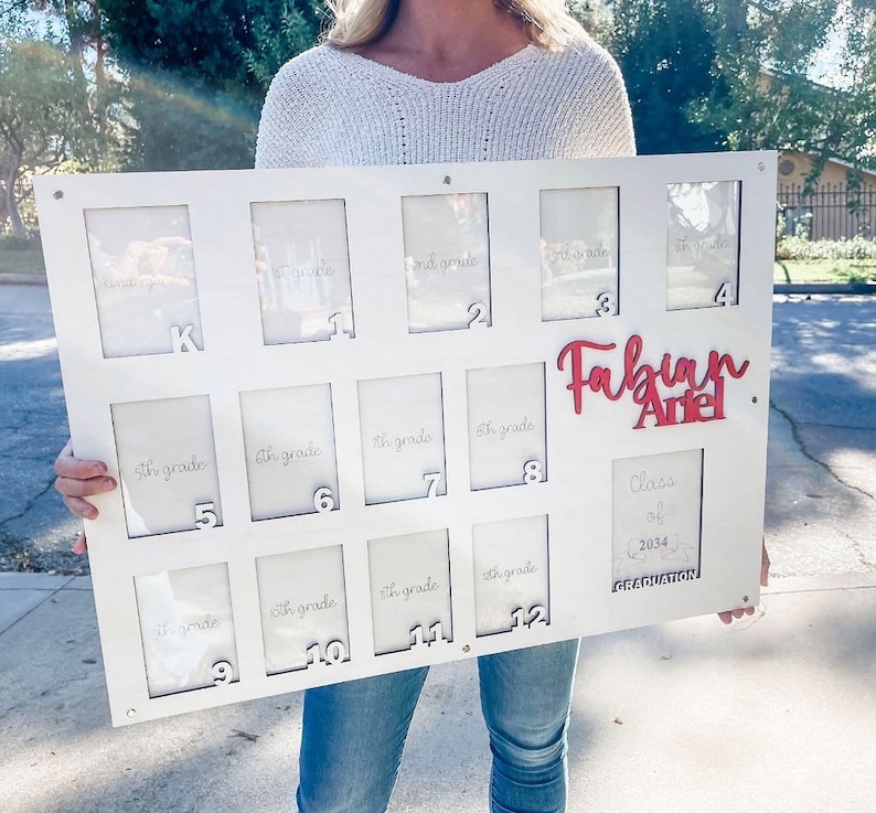 XL 3x5s School Years Photo Picture Frame Wall Art - Etsy