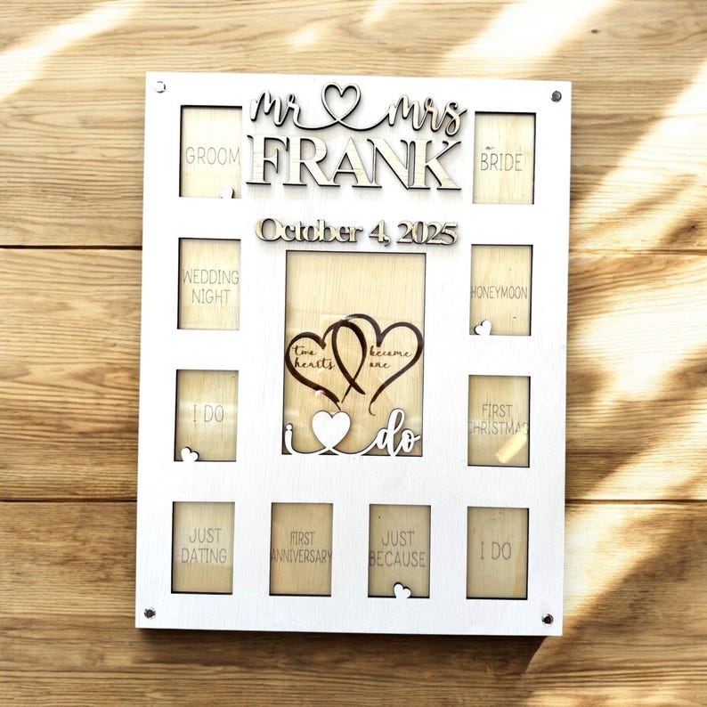 Wedding Marriage Photo Frame Personalized Wall Art - Etsy