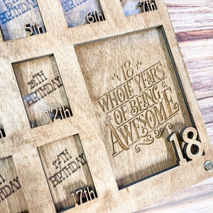 Birthday Years Birth-to-18 Photo Picture Frame Wall Art - Etsy