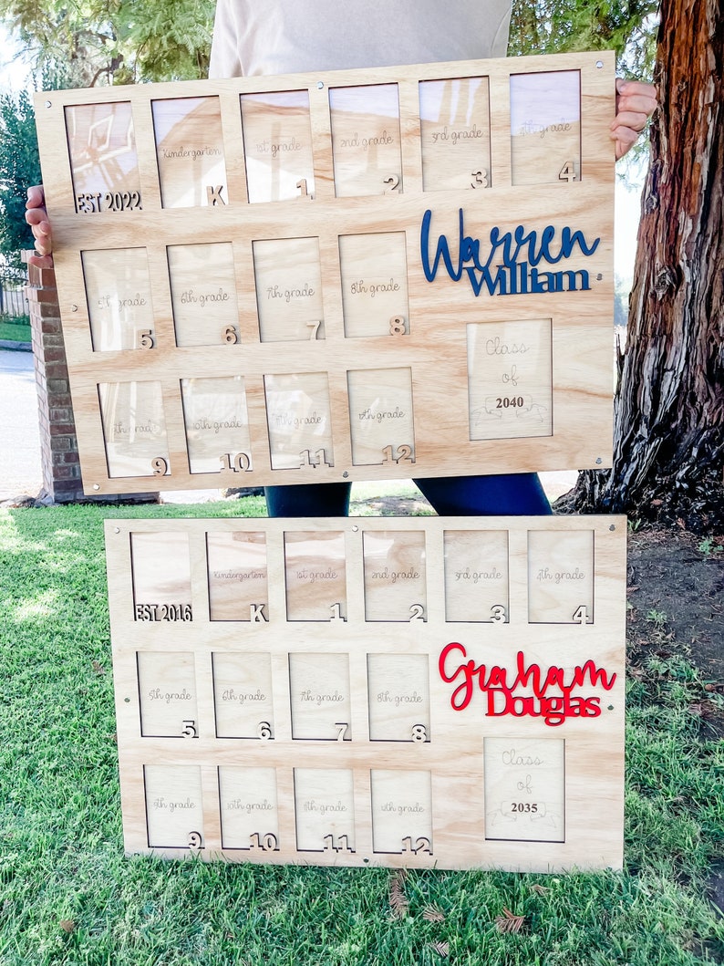 XL 3x5s School Years Photo Picture Frame Wall Art - Etsy