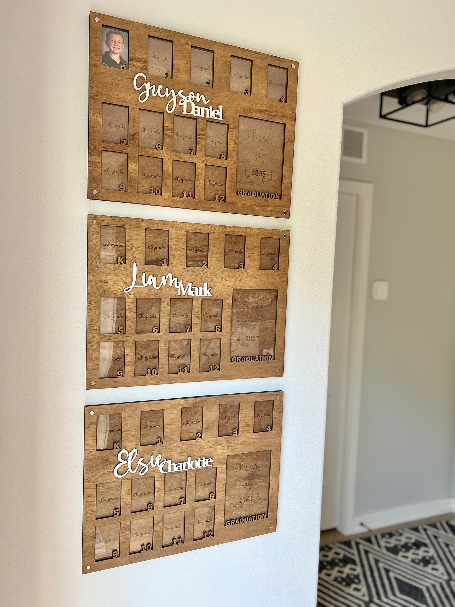LARGE School Years Photo Picture Frame PK-12 Customizable - Etsy