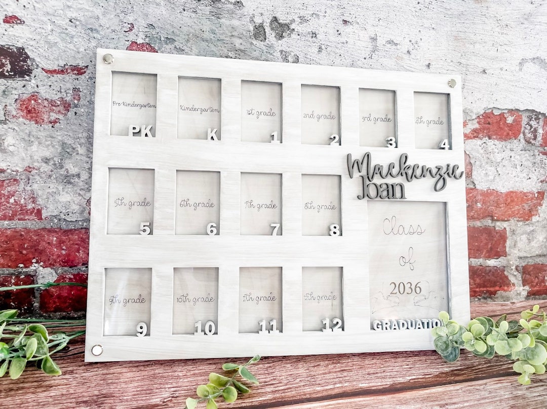 School Years Photo Picture Frame - Small Size Mini Wallets Wall Art - Etsy