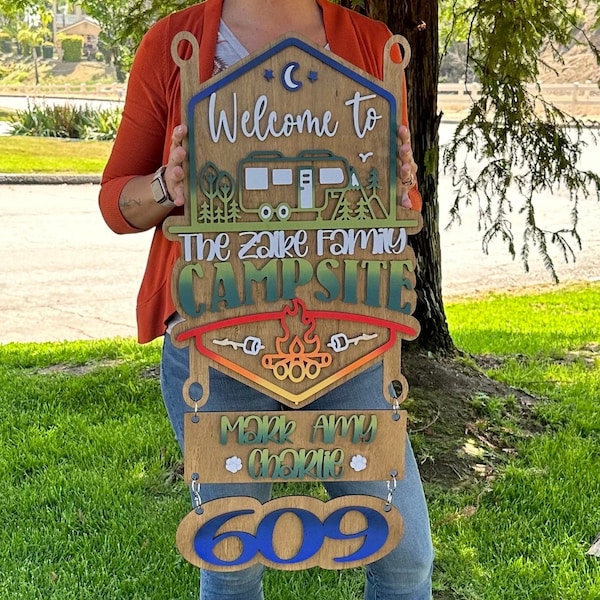 Campsite Sign - Etsy