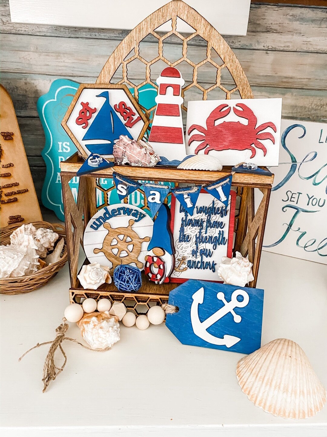 Nautical Ocean Lover Seaman Tier Tray Home Decor - Etsy