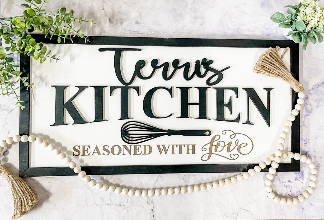 Personalized Kitchen Sign Wall Art - Etsy