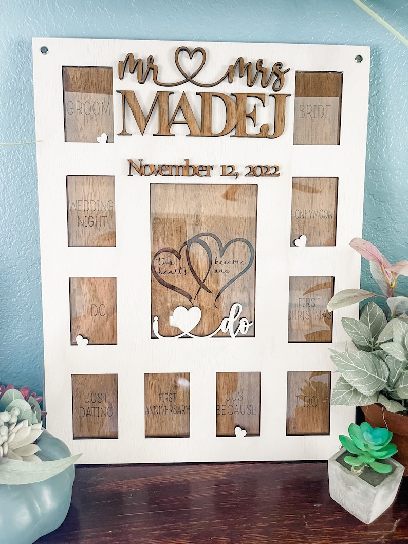 Wedding Marriage Photo Frame Personalized Wall Art - Etsy