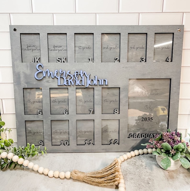 LARGE Canadian School Years Photo Picture Frame With JK SK - Etsy