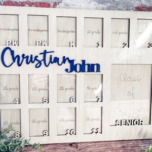 LARGE School Years Photo Picture Frame Prek-12 K-12 Customizable Wall ...