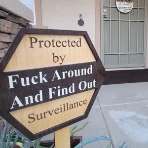 Surveillance Protection Yard Sign - Etsy