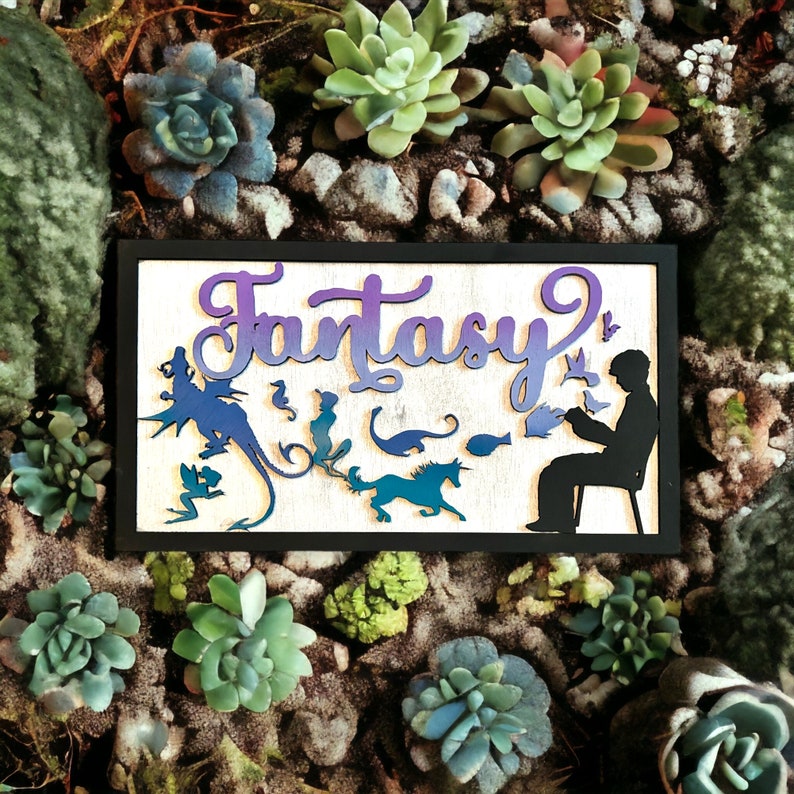 Library Genre Signs Book Theme Signs Wall Art - Etsy