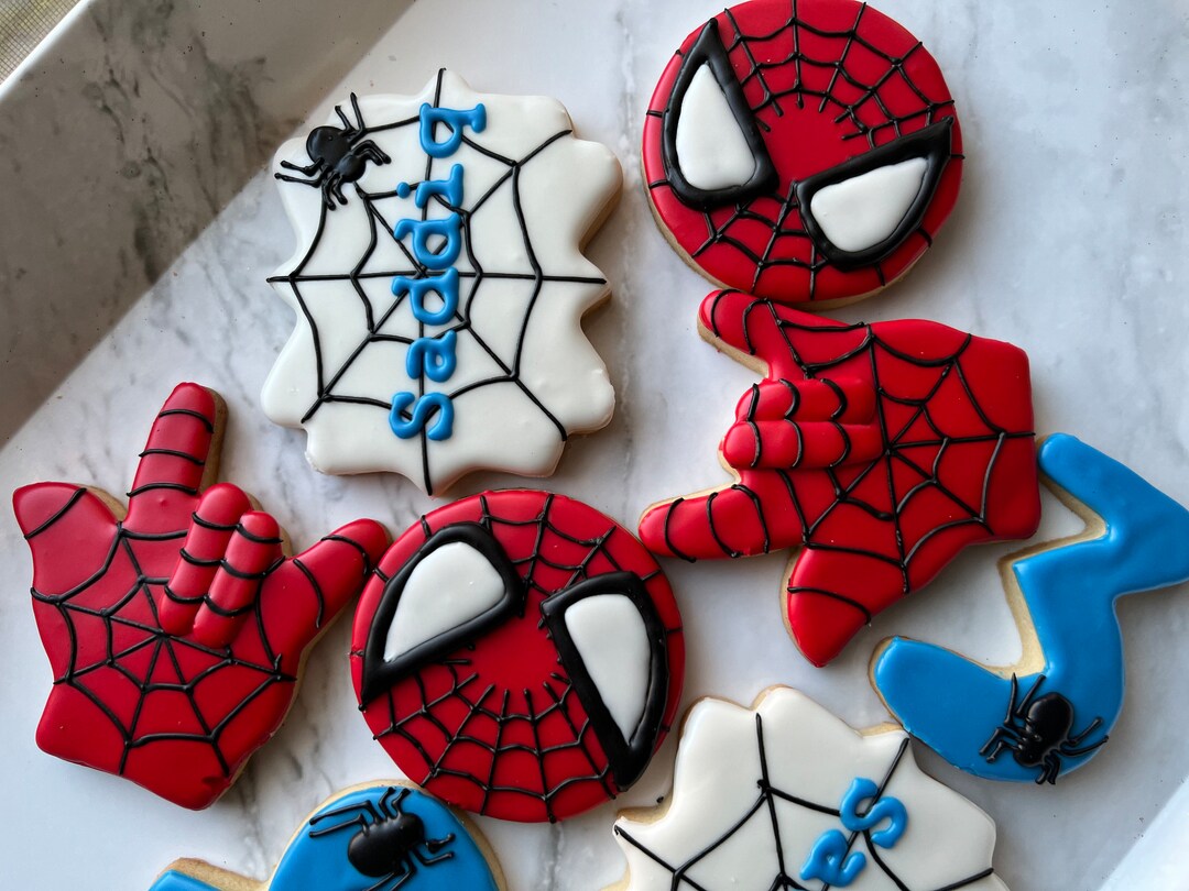 Spider Man Cookies - Etsy