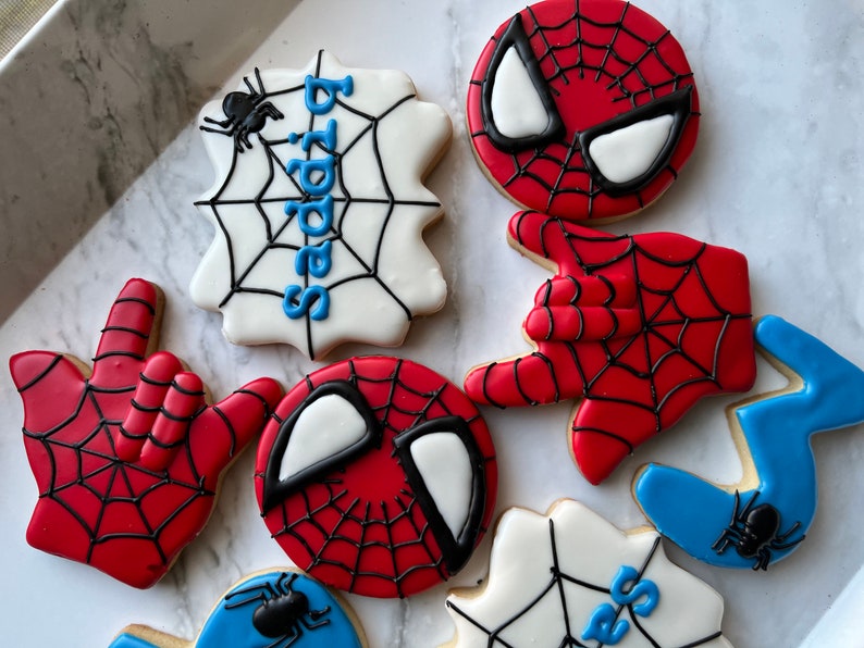 Spider Man Cookies - Etsy