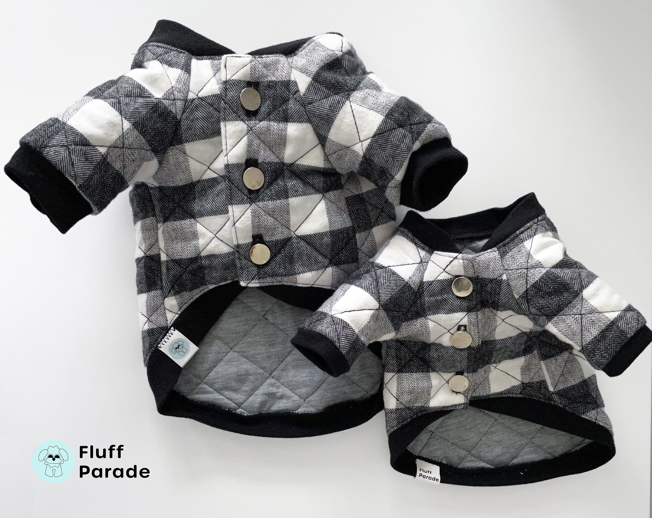 Quilted Dog Bomber Jacket, Quilted Dog Jacket, Checkered Dog Bomber ...