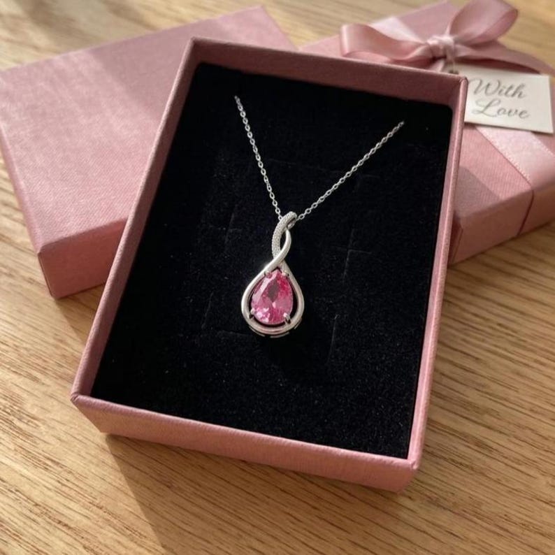 Ruby Infinity Necklace - July Birthstone Pendant - Gift for Her - Etsy UK