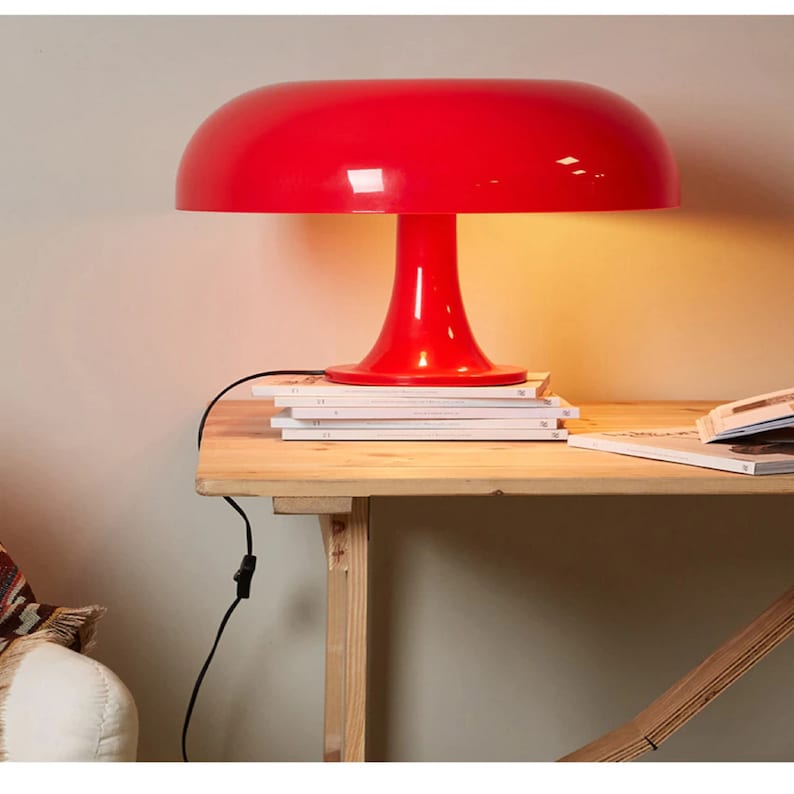 Mushroom Minimalist Designer Table Lamp Retro Mushroom Lamp Etsy Uk