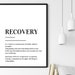 Recovery Definition Print Poster - Etsy
