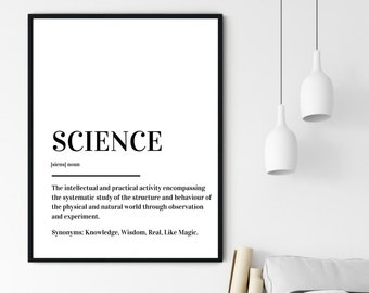 Science Definition - Etsy