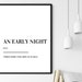An Early Night Definition Print Poster - Etsy