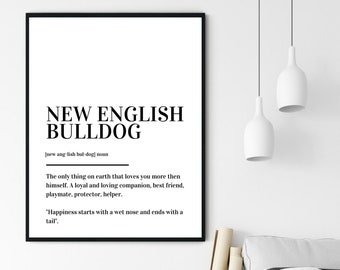 Bulldog Definition Print - Etsy