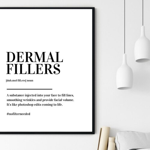 Dermal Fillers Definition Print Poster - Etsy
