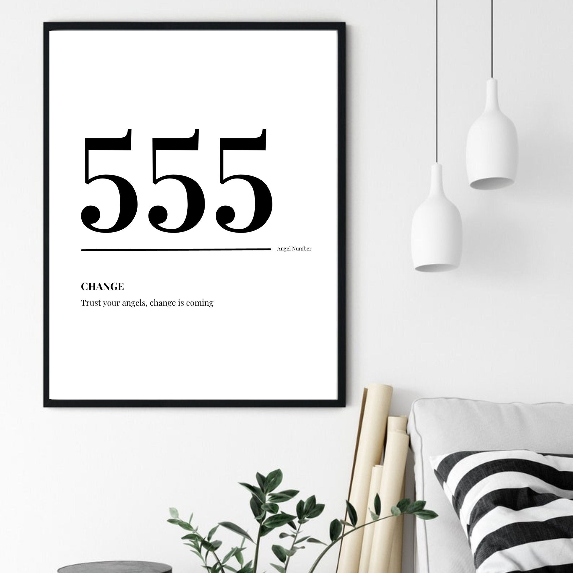 555 Angel Number - Printable Digital Art - Etsy