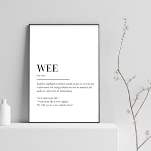 Wee Definition Print Poster - Etsy