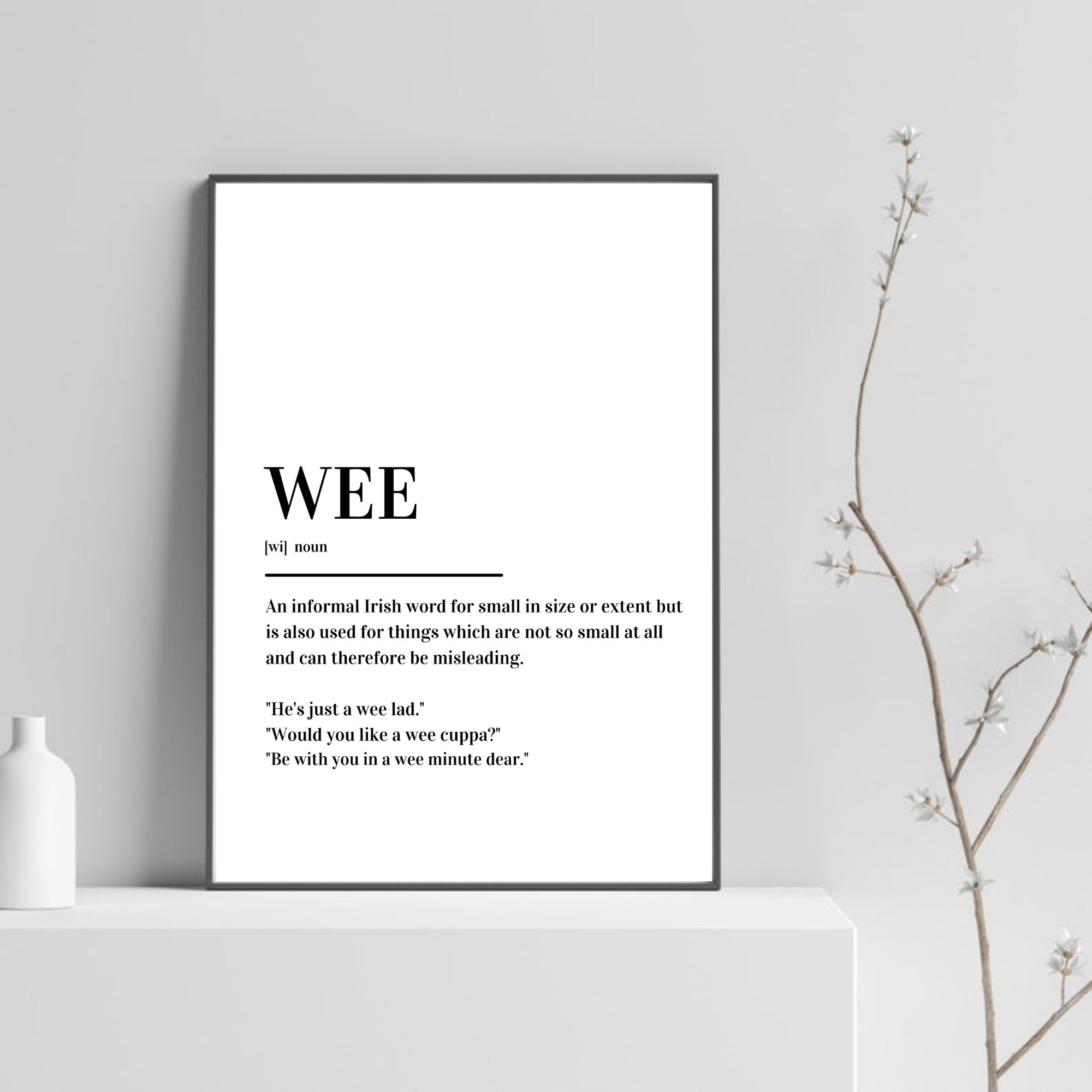 Wee Definition Print Poster - Etsy