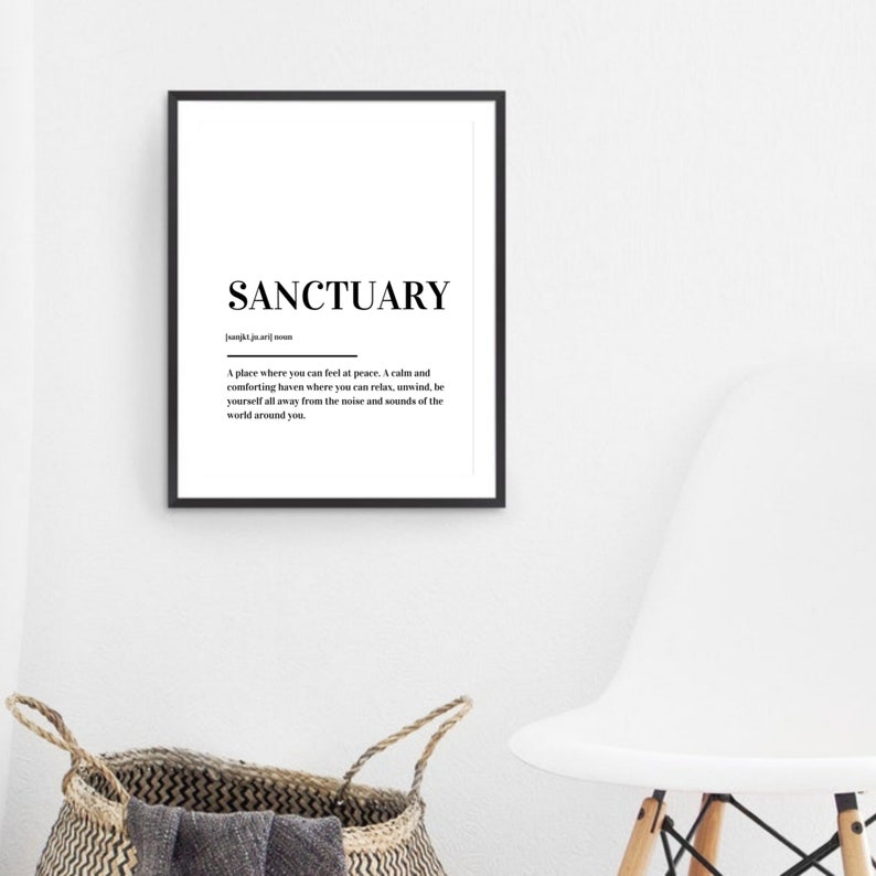 Sanctuary Definition Print Poster - Etsy