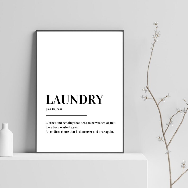 Laundry Definition Print Poster - Etsy