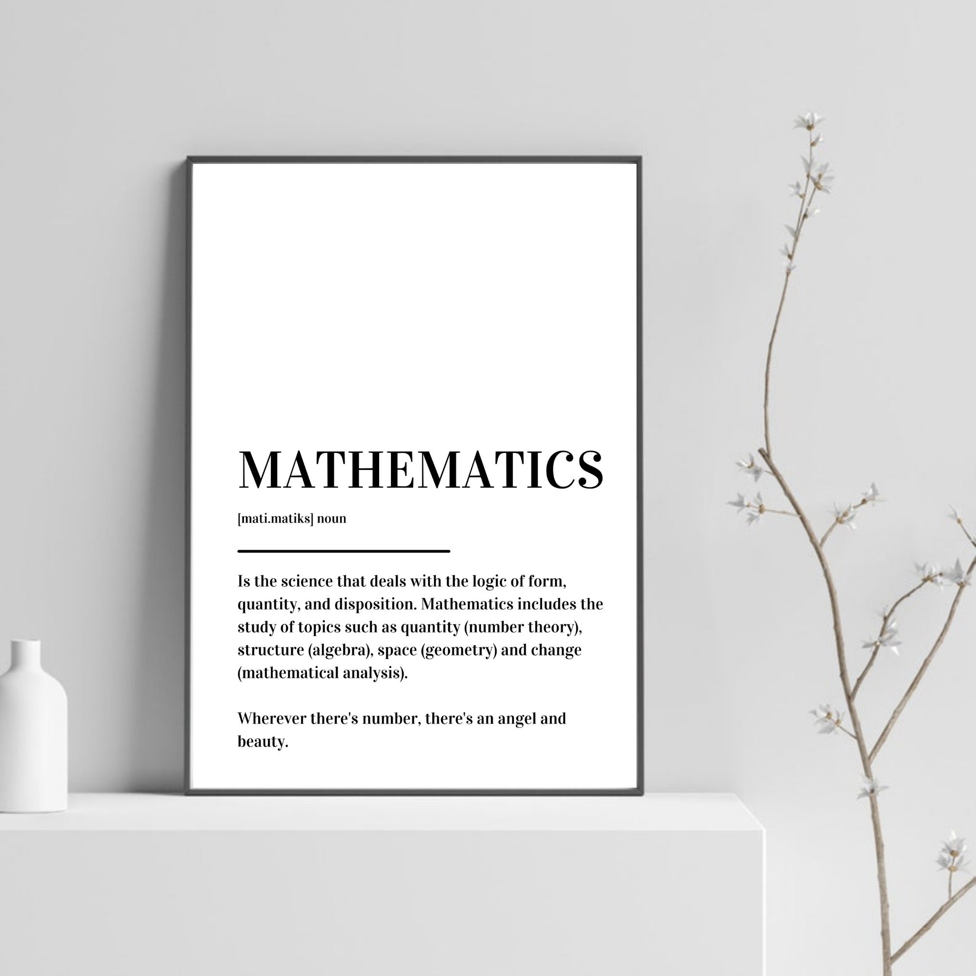 Mathematics Definition Print Poster - Etsy