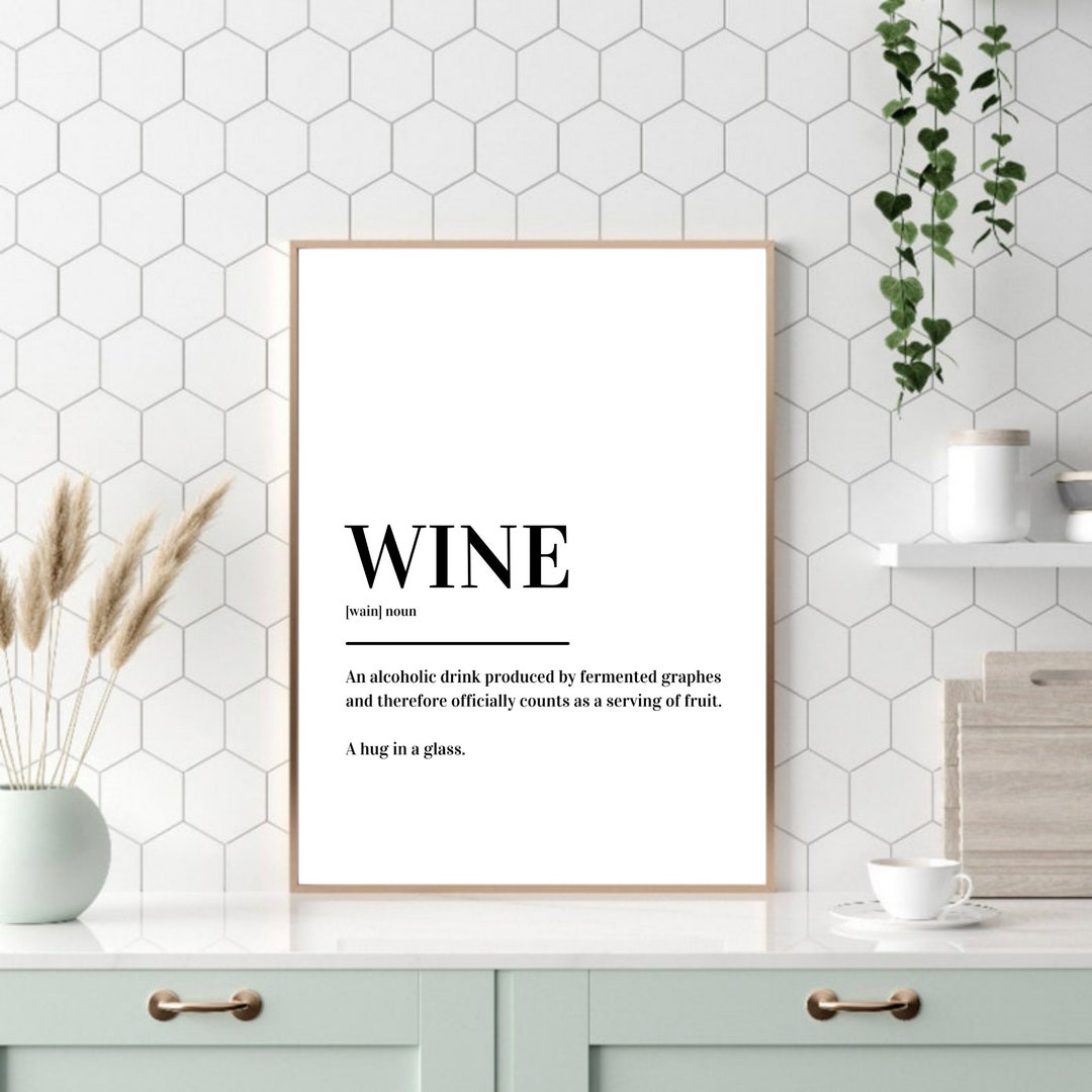 Wine Definition Print Poster - Etsy