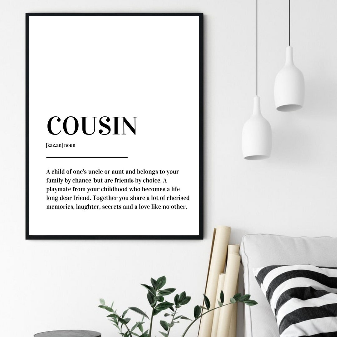 Cousin Definition Print Poster - Etsy