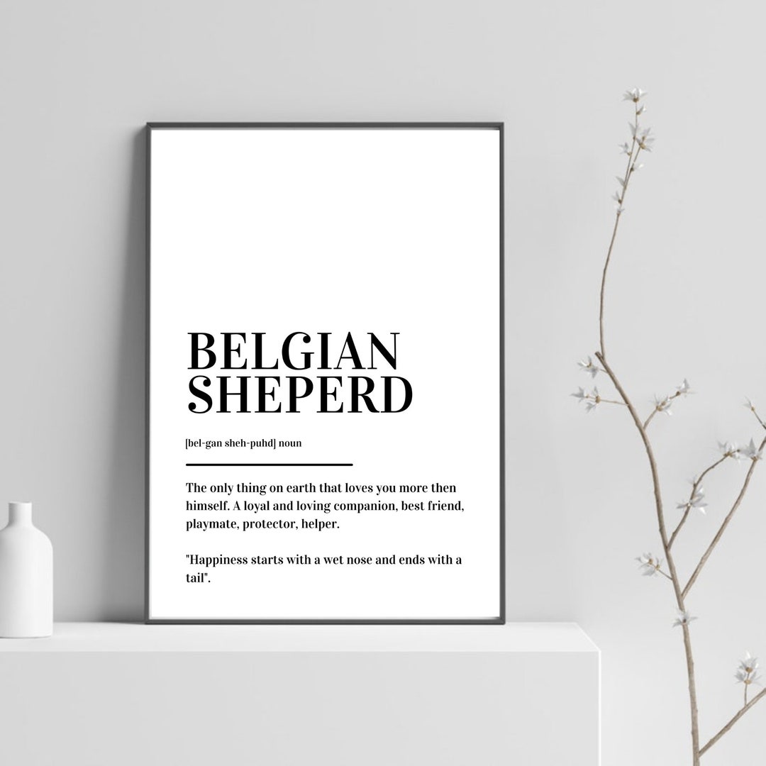 Belgian Shepherd Definition Print Poster - Etsy