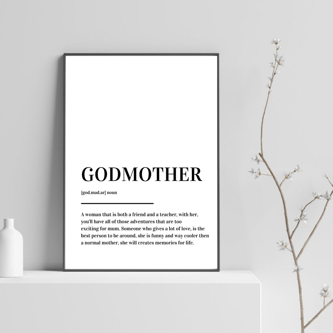 Godmother Definition Print Poster - Etsy
