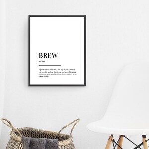 Brew Definition Print Poster - Etsy