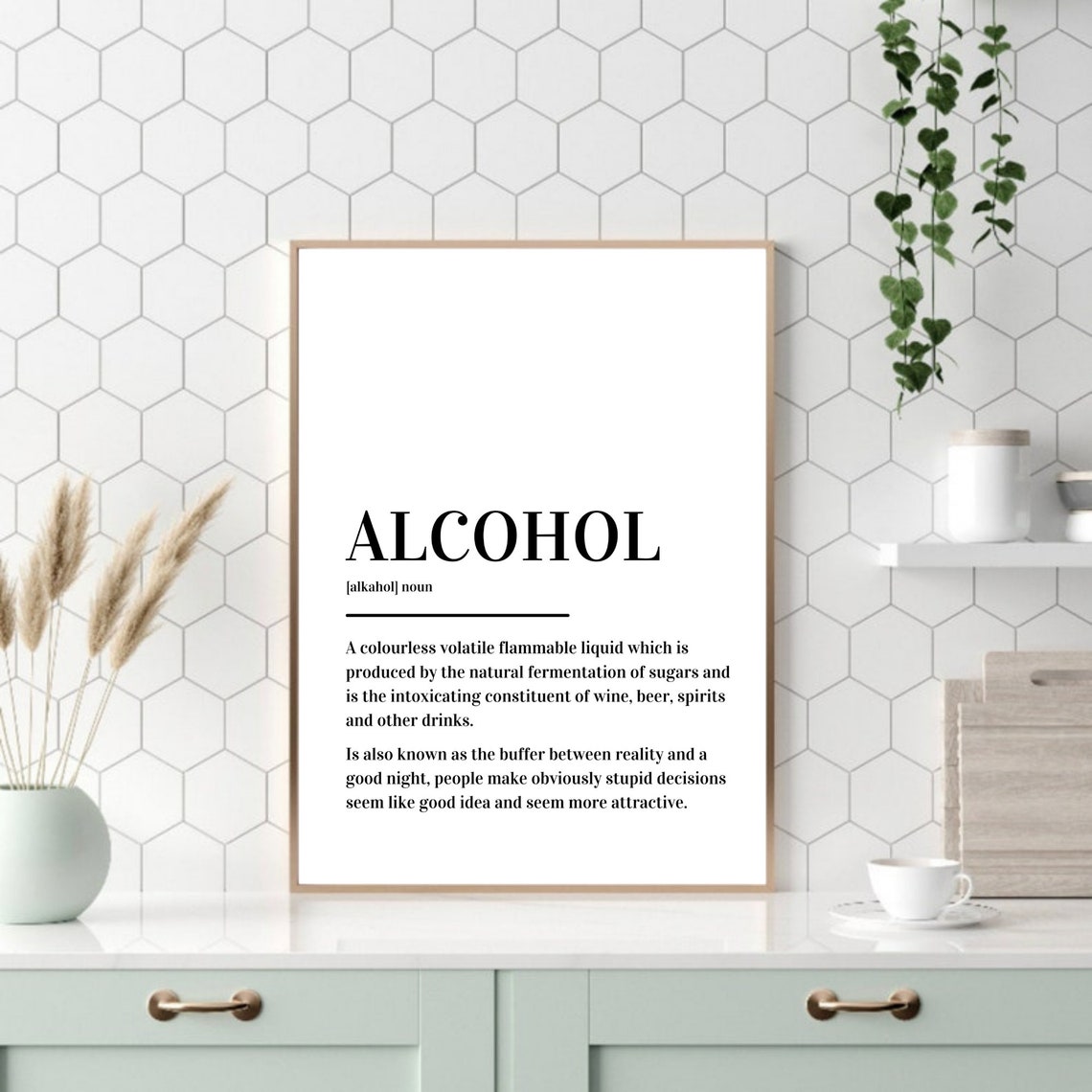 Alcohol Definition Print Poster - Etsy