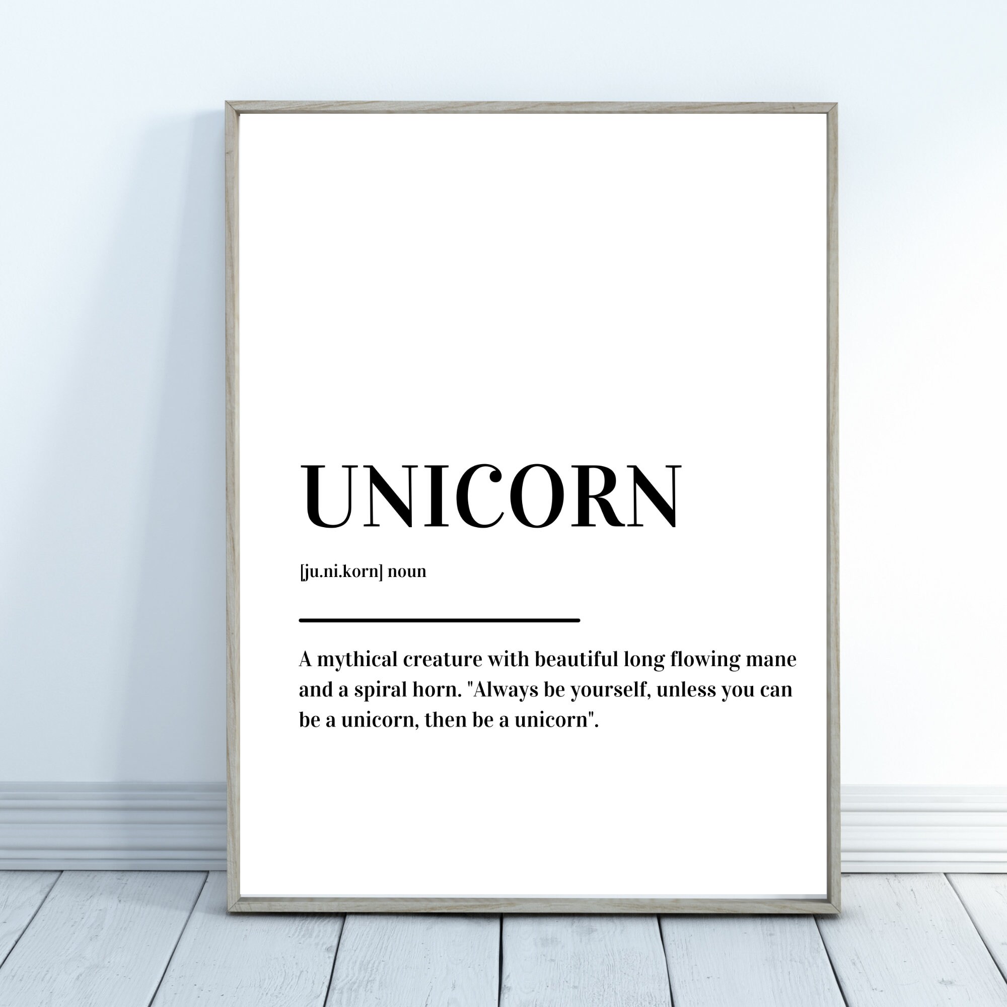 Unicorn Definition Print Poster - Etsy