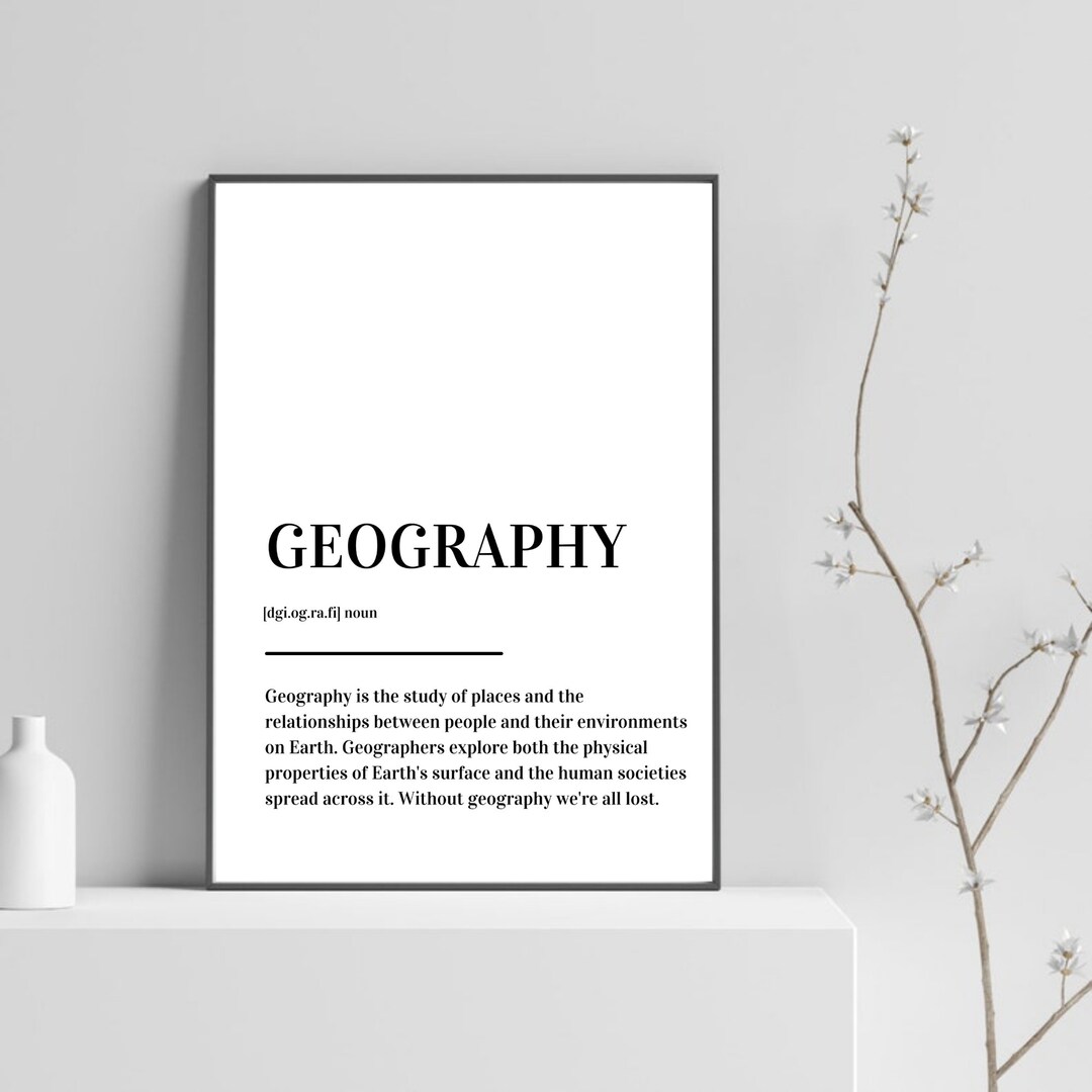 Geography Definition Print Poster - Etsy