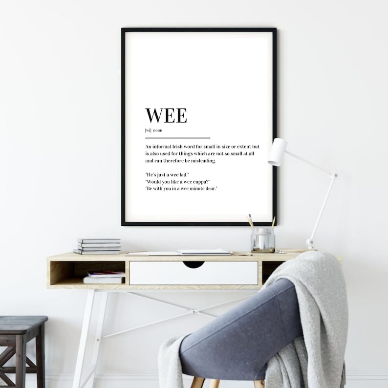 Wee Definition Print Poster - Etsy