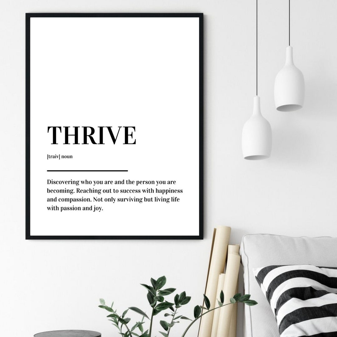 Thrive Definition Print Poster - Etsy