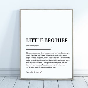Little Brother Definition Print Poster - Etsy