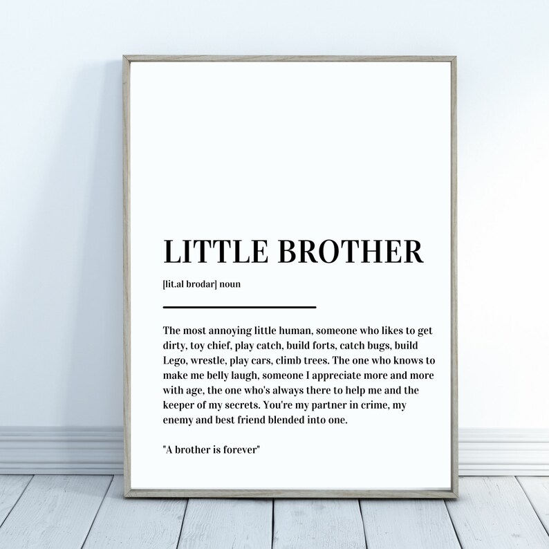 Little Brother Definition Print Poster - Etsy