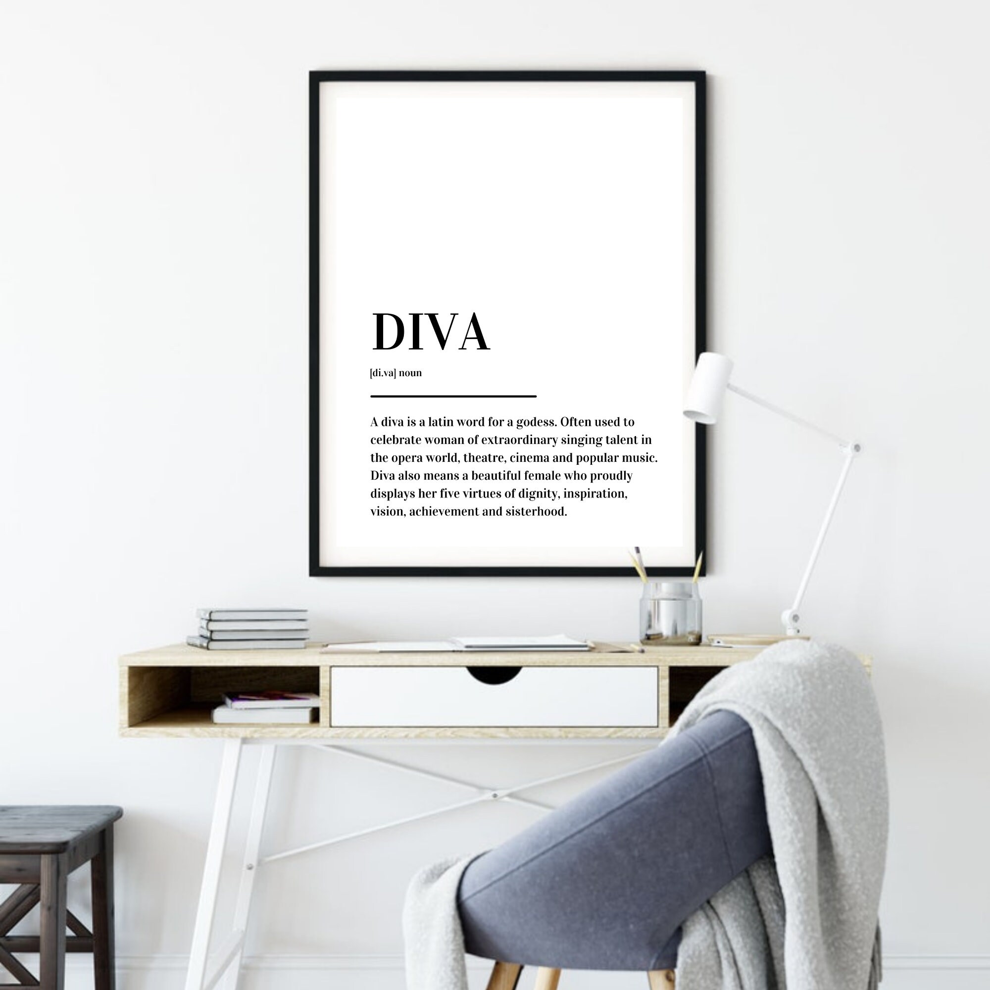 Diva Definition Print Poster - Etsy