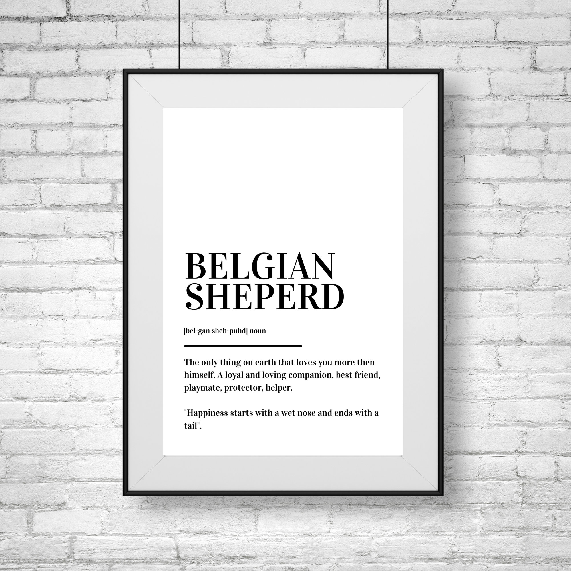Belgian Shepherd Definition Print Poster - Etsy