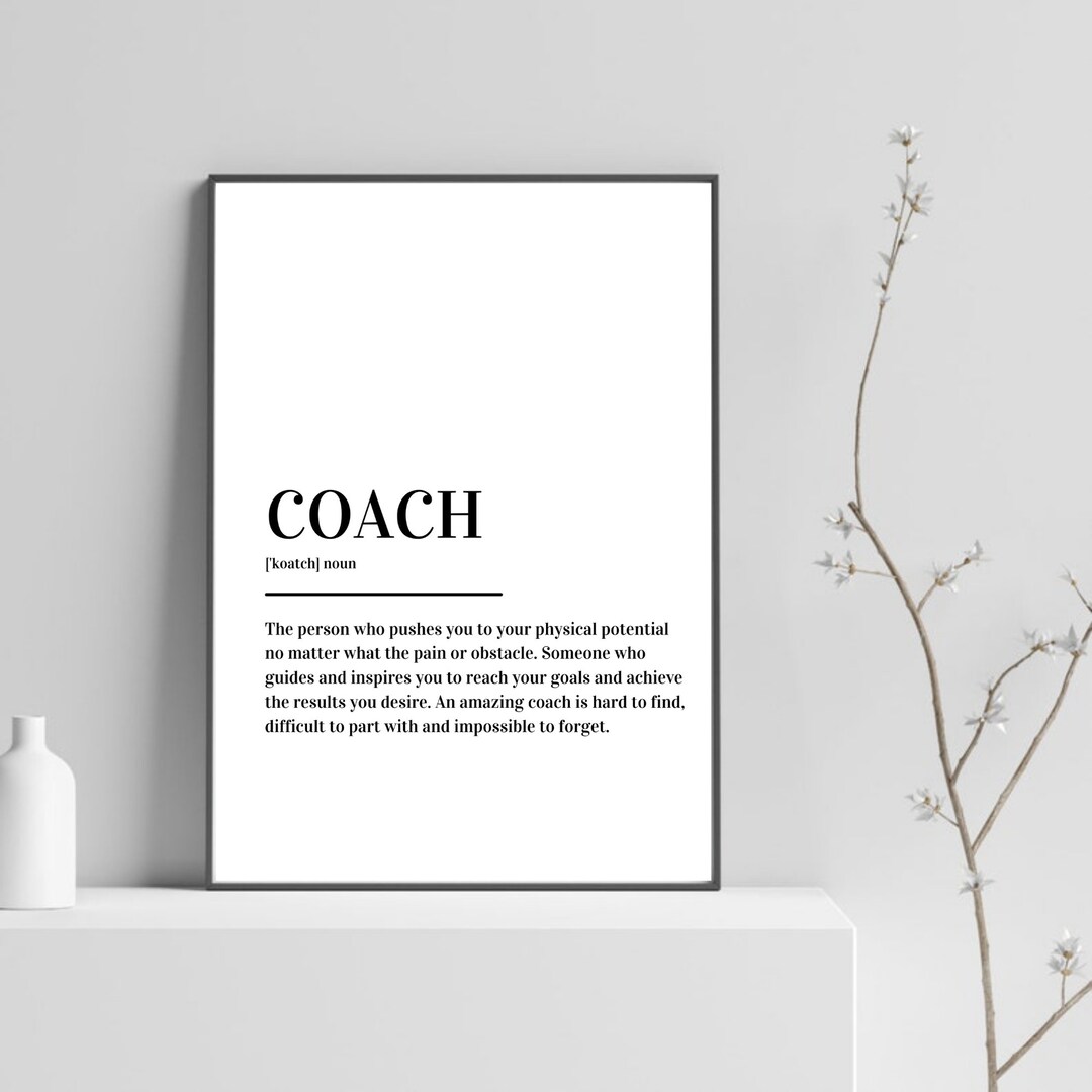 Coach Definition Print Poster - Etsy