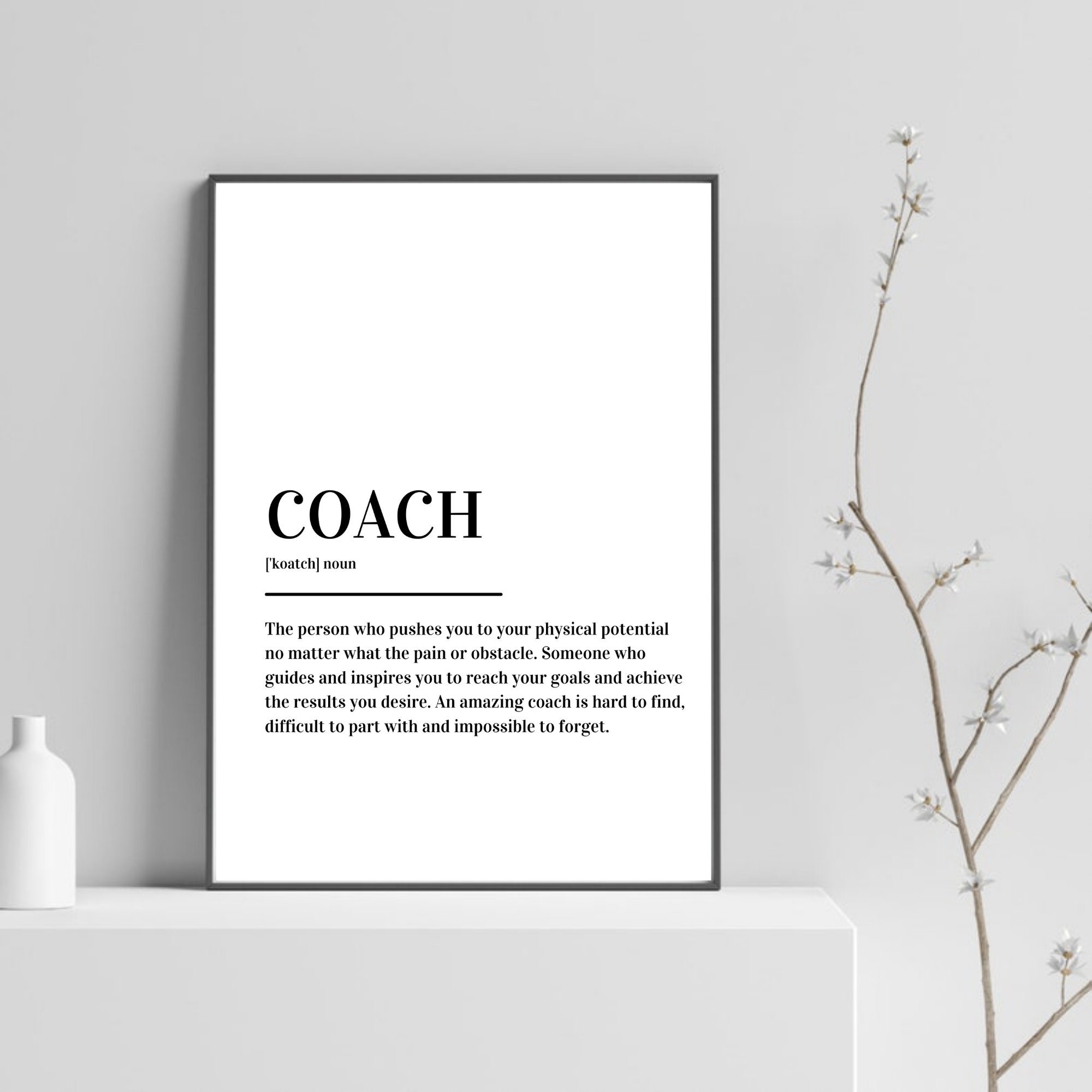 Coach Definition Print Poster - Etsy