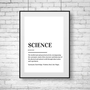 Science Definition Print Poster - Etsy