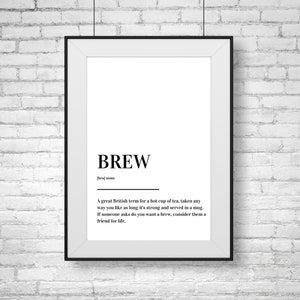 Brew Definition Print Poster - Etsy
