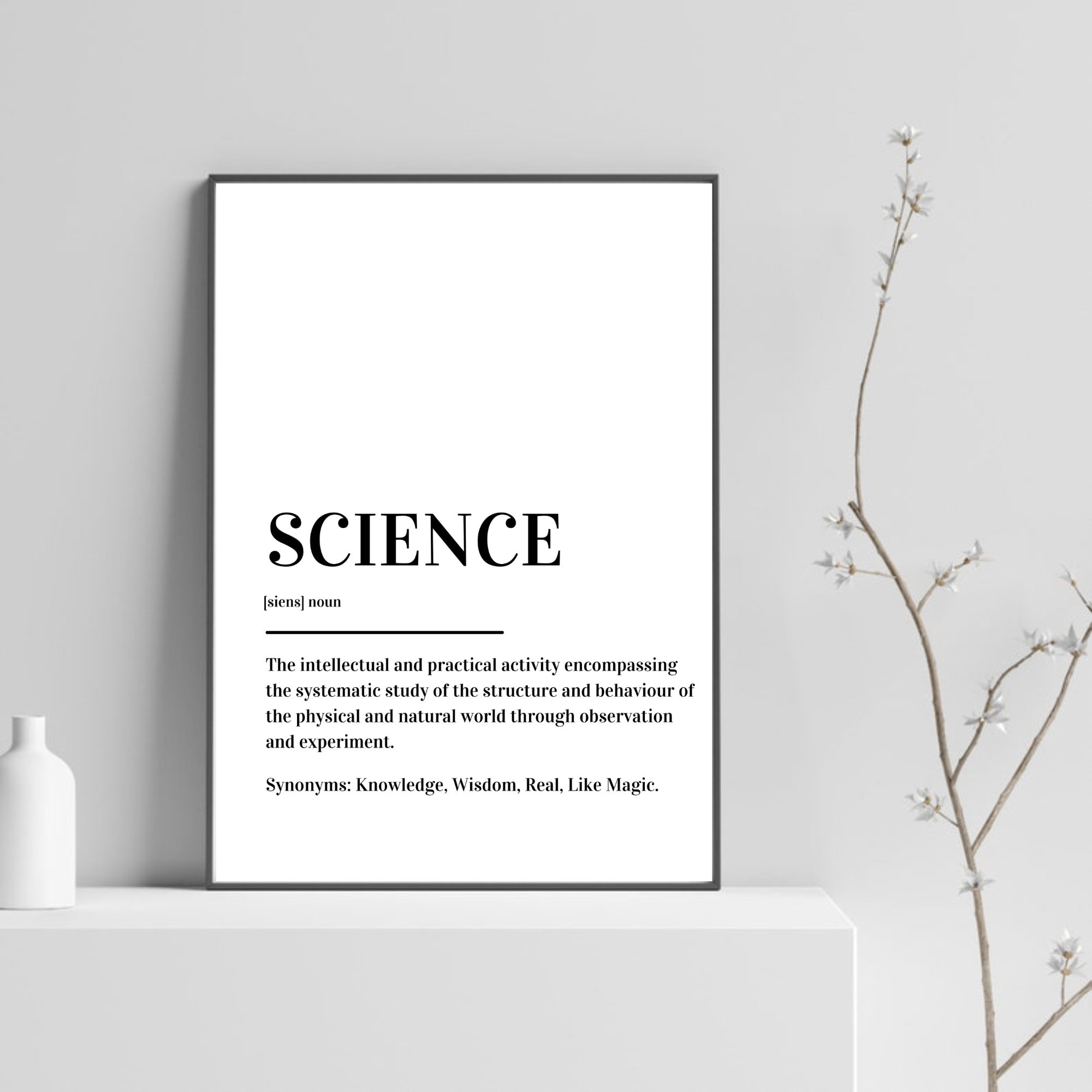 Science Definition Print Poster - Etsy