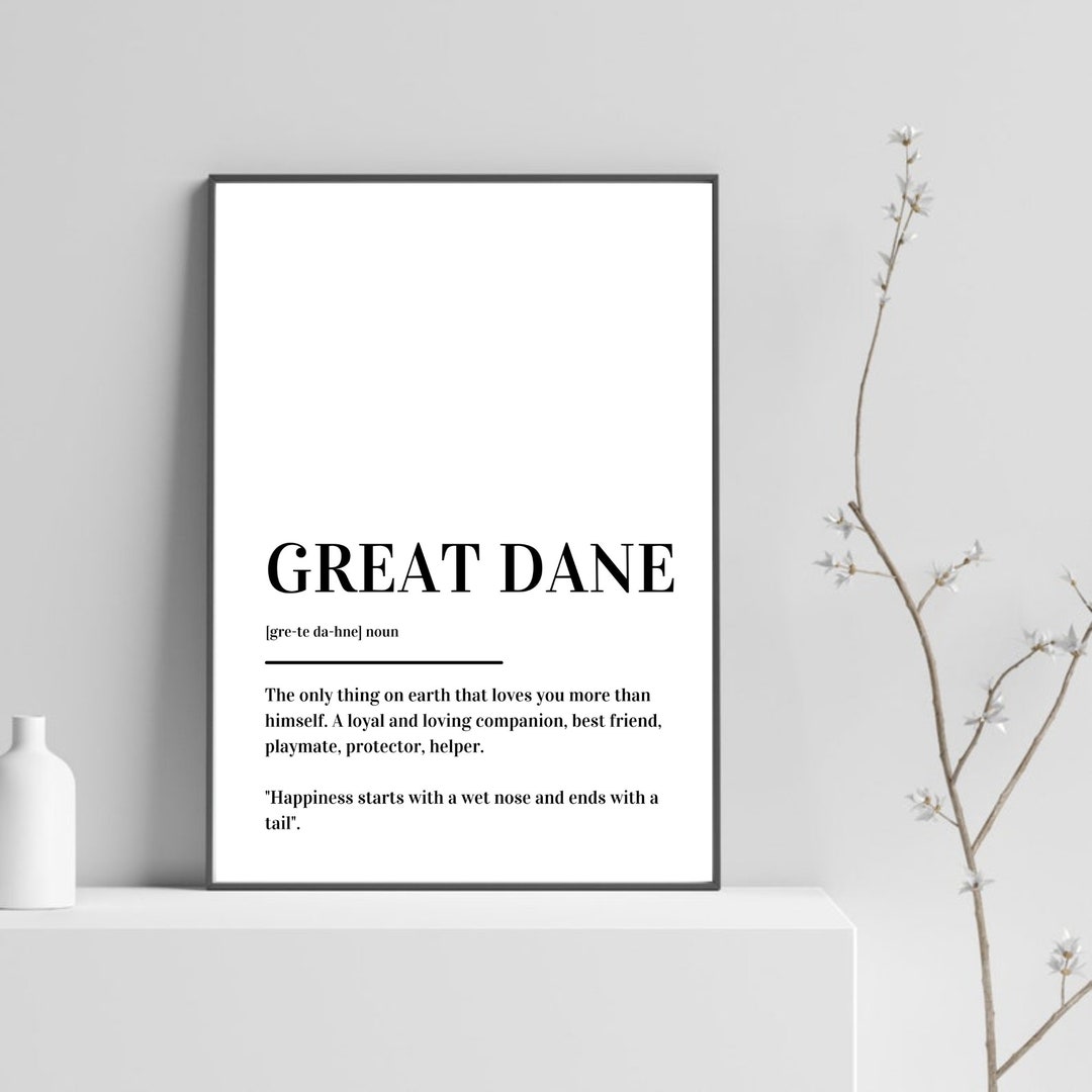 Great Dane Definition Print Poster - Etsy